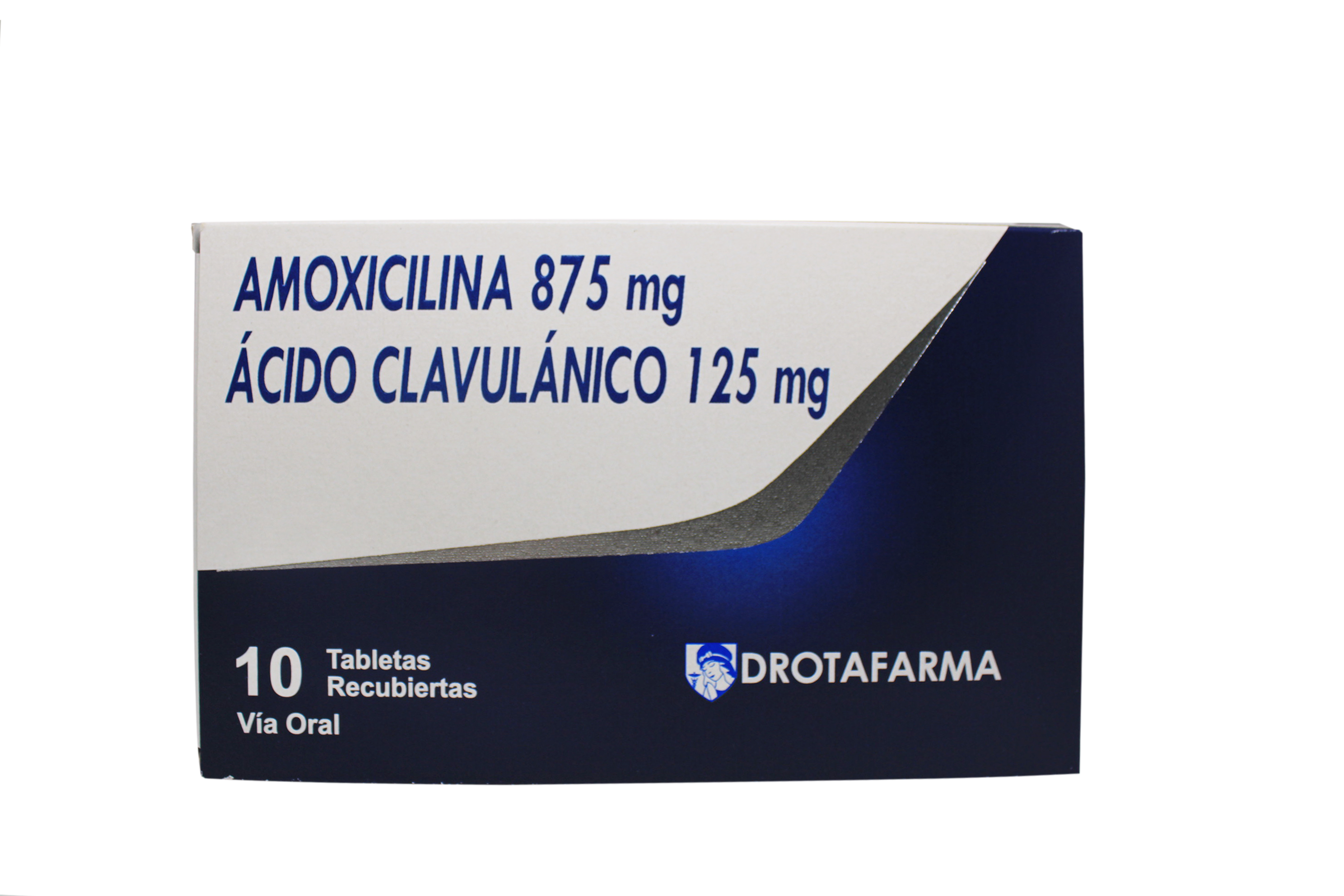 Amoxicilina + Ácido Clavulánico 875 mg + 125 mg - Drotafarma