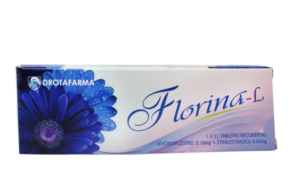 FLORINA-L ANTICONCEPTIVO (LEVO 0.10/ ETINI 0.02) X 21 TAB - Drotafarma