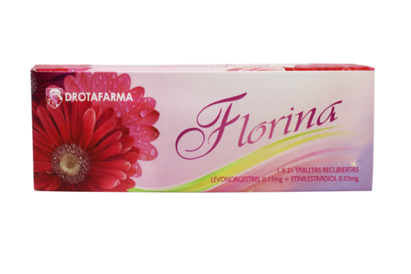 FLORINA ANTICONCEPTIVO (LEVO 0.15/ ETINI 0.03) X 21 TAB - Drotafarma