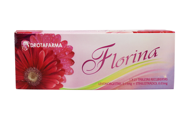 FLORINA ANTICONCEPTIVO (LEVO 0.15/ ETINI 0.03) X 21 TAB - Drotafarma